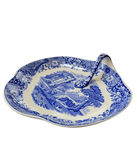 Rare Vintage Spode Blue Italian Dish with Handle | ImParlour