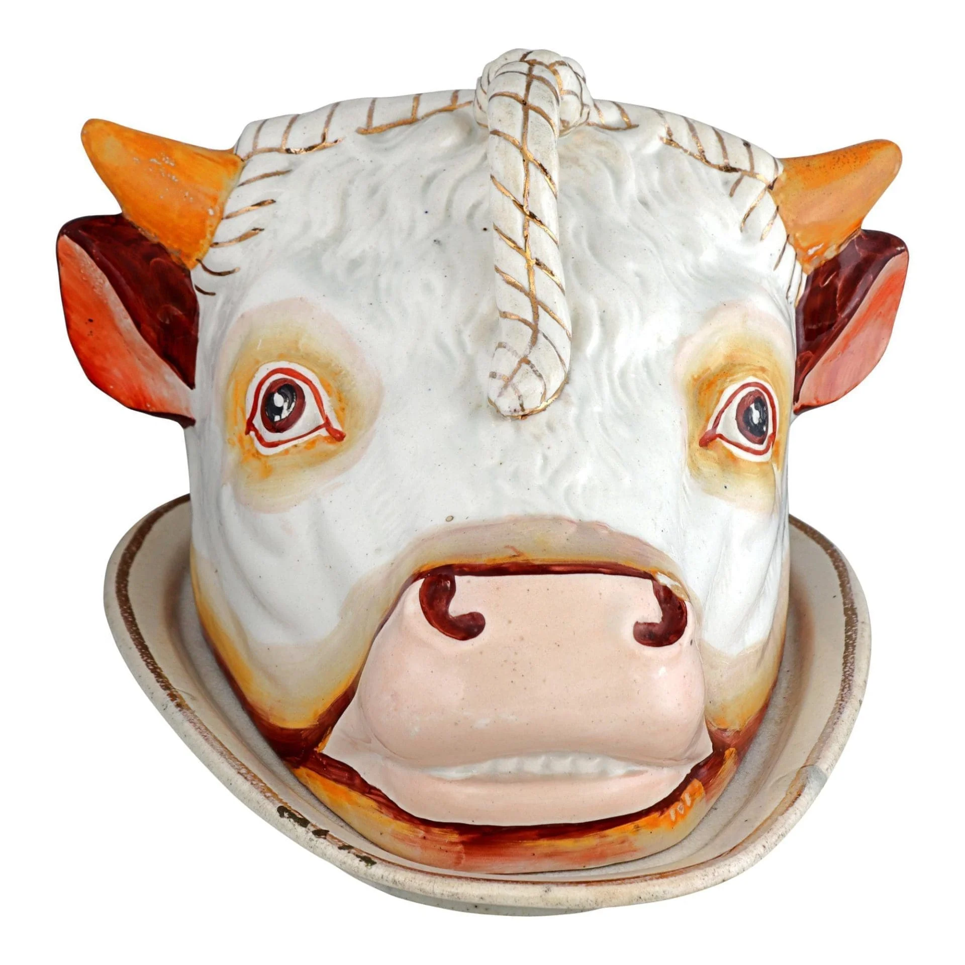 Staffordshire Pottery Bulls Head Cheese/Charcuterie Dish | ImParlour