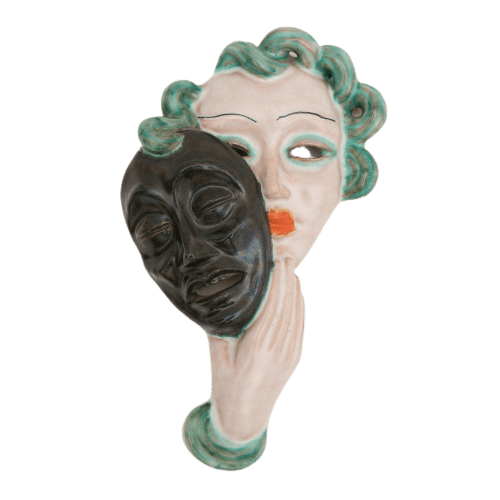 Austrian Art Deco 'Tragedy' Wall Mask by Goldscheider c.1930 | ImParlour