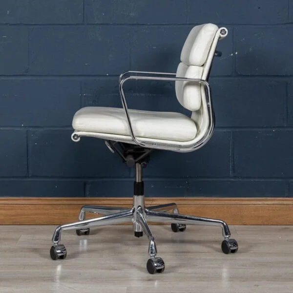 EA217 Eames Chair in White "Snow" Leather by Vitra, of Recent ...