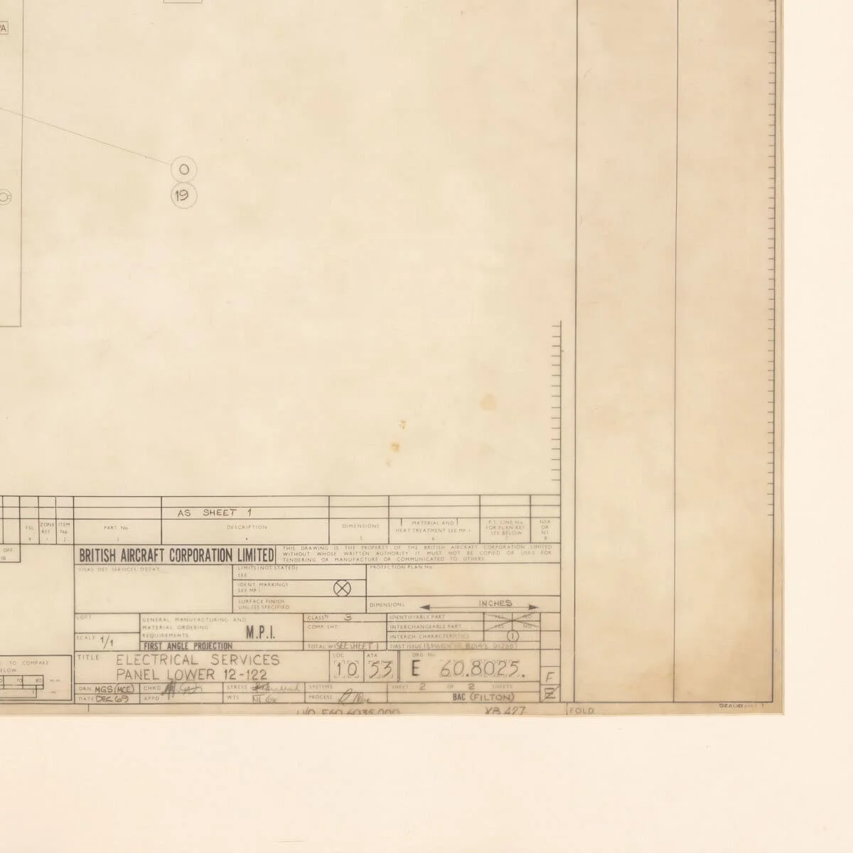 Original Concorde Design Drawing, England 1960s | ImParlour