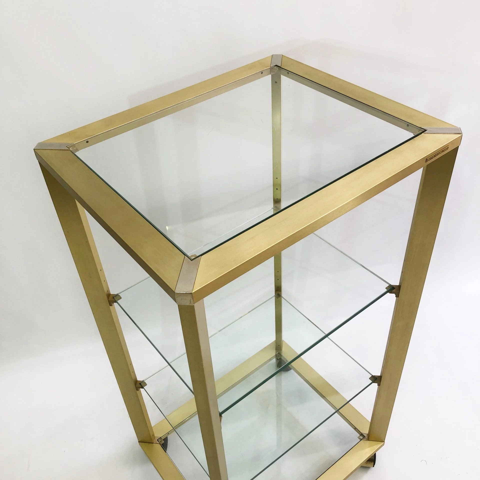 Pierre Vandel Hollywood Regency Gold Etagere 1970s Vintage Shelving ...